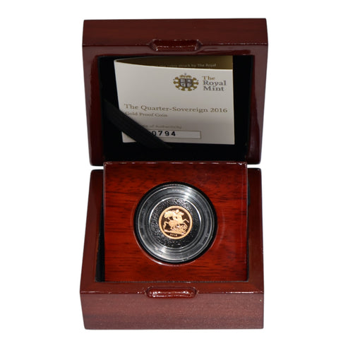 2016 Gold Quarter Sovereign – Elizabeth II 90th Birthday (Butler Portr ...