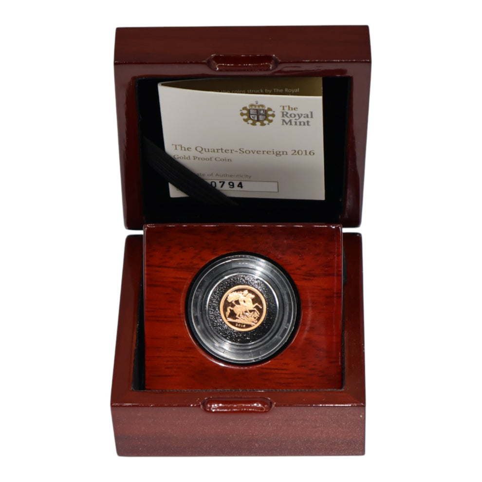 2016 Gold Quarter Sovereign – Elizabeth II 90th Birthday (Butler Portr ...