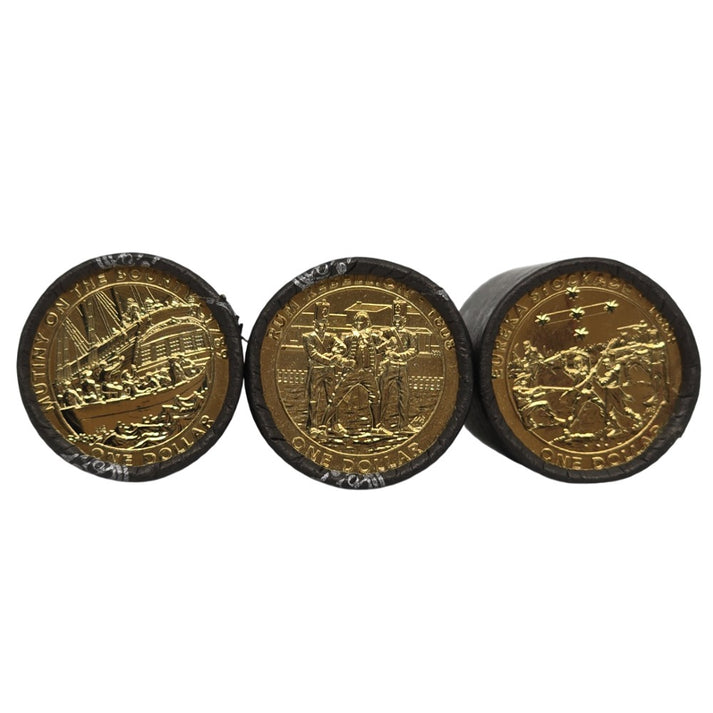2019 $1 Coin Roll Set - Mutiny and Rebellion Set of 3 Cotton and Co Ro ...