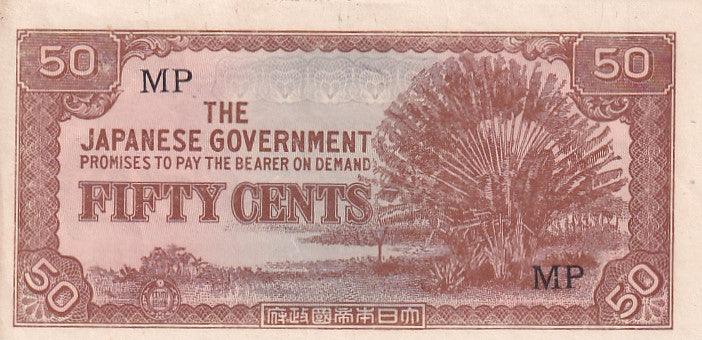 1942 Malaya Banknote - Japanese Occupation - 50 Cents - pM4b – Loose ...