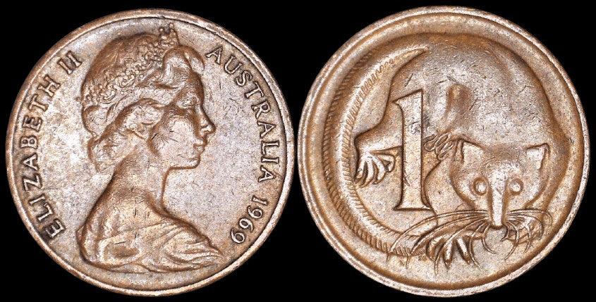 1969 Australian 1 Cent Coin