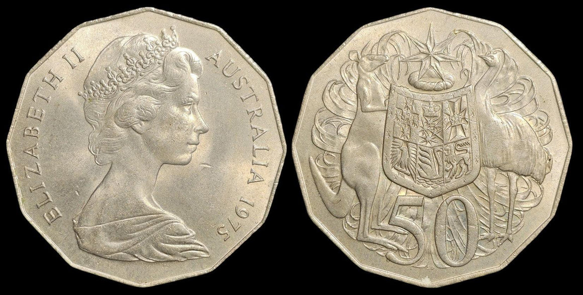 1975 Australian 50 Cent Coin - Uncirculated