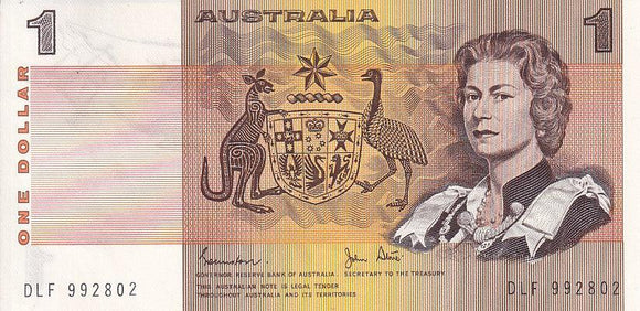 1982 Australian 1 Dollar Note - DLF 992802 - Johnston/Stone - R78 ...