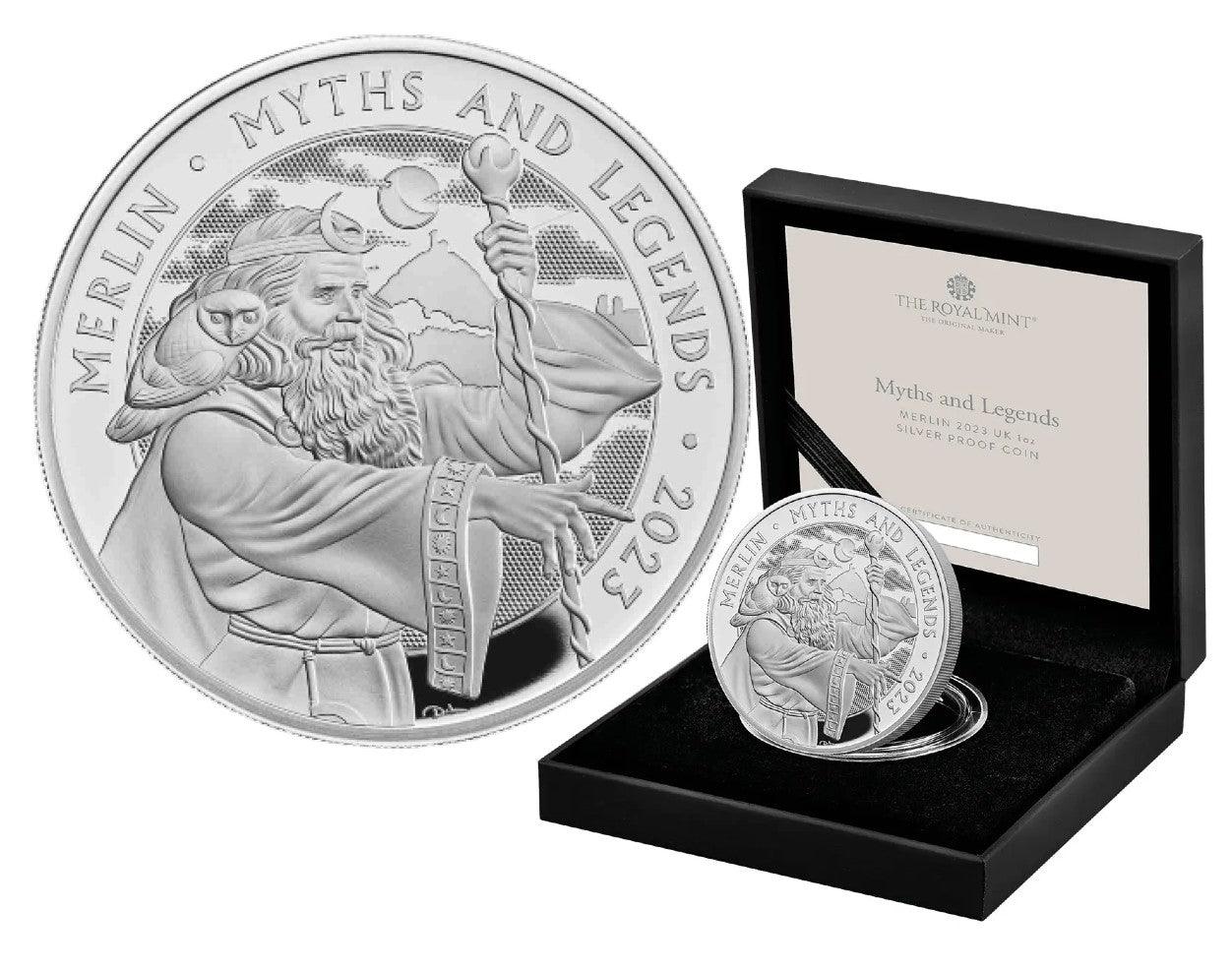 2023 Myths and Legends Merlin UK £2 1oz Silver Proof Coin – Loose ...