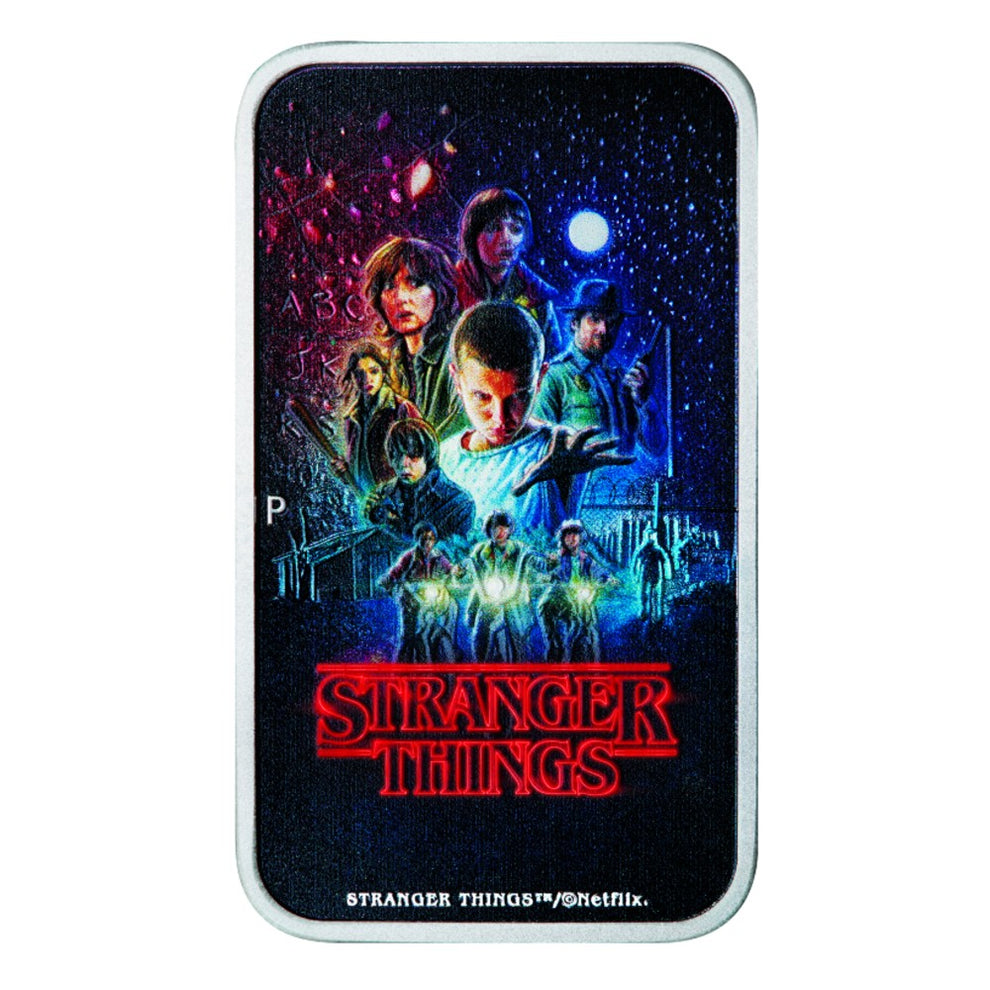 2026 1oz Silver Coloured Rectangular Coin - Stranger Things Season 1 ...