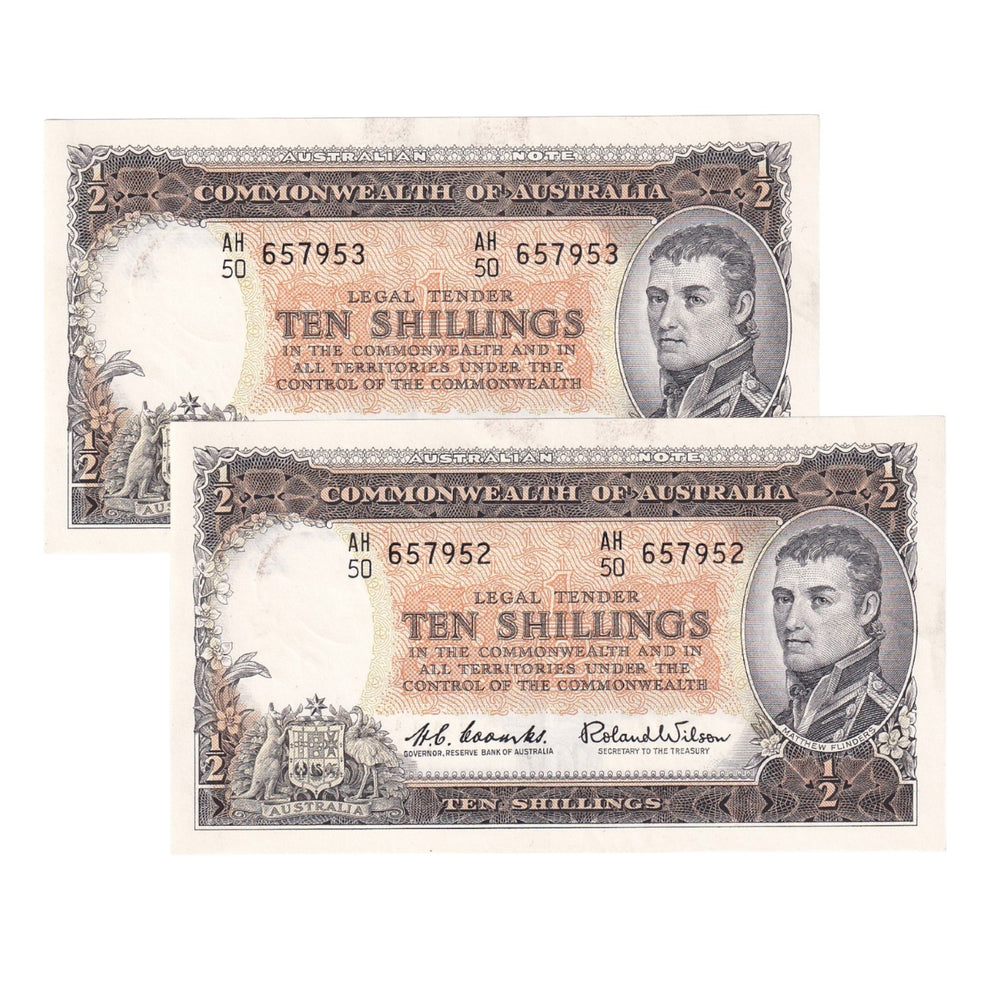 1961 Australian Ten Shilling Note - Reserve Bank - R17 - About Uncircu ...
