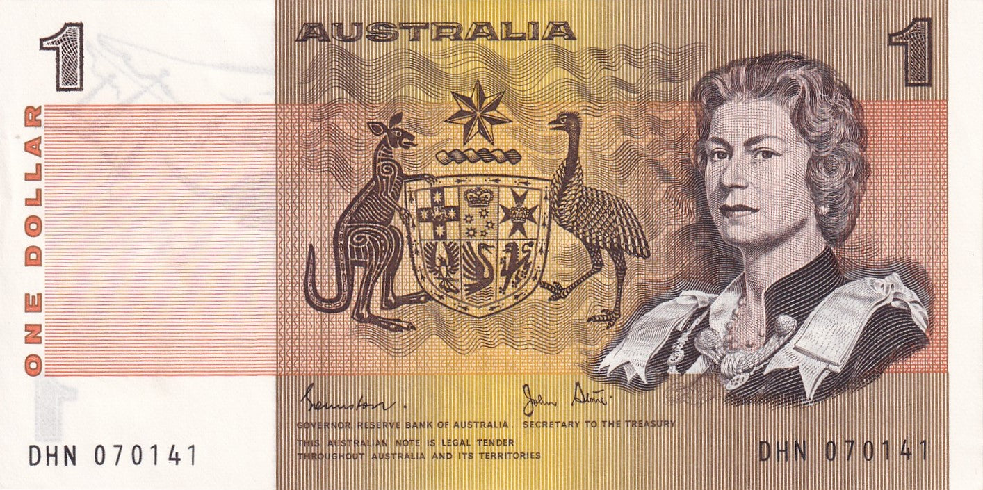 1982 Australian 1 Dollar Note - Johnston/Stone - R78 - About Uncircula ...
