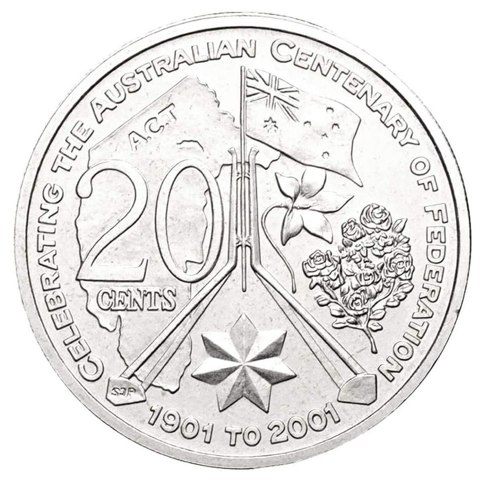 2001 The Centenary of Federation 20 Cent Coins – Loose Change Coins