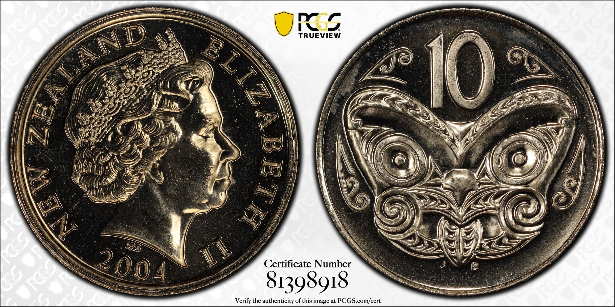 2004 New Zealand 10c Coin - Mule with $1 Obv - Graded MS66 – Loose ...
